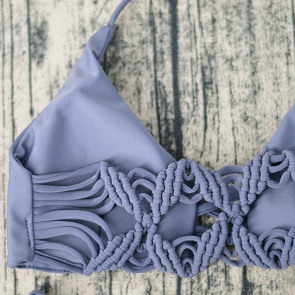 Swim | Gray Knitted Bikini Set Sw23 | Poshmark